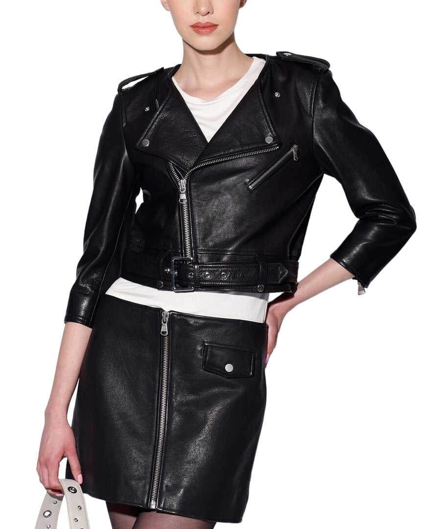 Walter Baker womens Jamison Leather Jacket, xs - Walmart.com