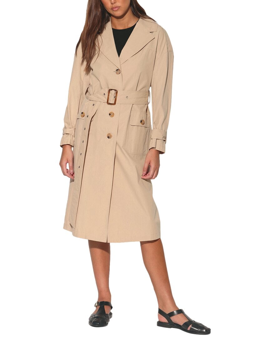 Walter Baker womens Ryder Trench, l, Beige - Walmart.com