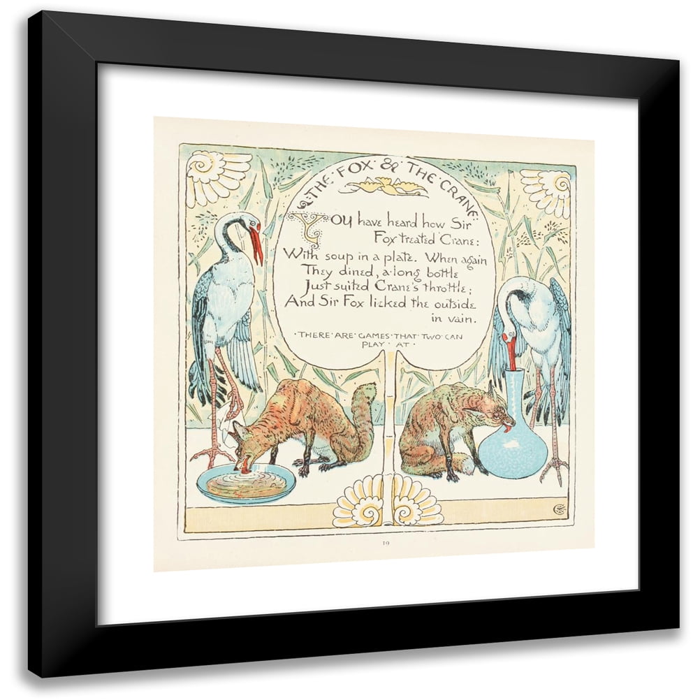 Walter Crane 12x12 Black Modern Framed Museum Art Print Titled - The ...