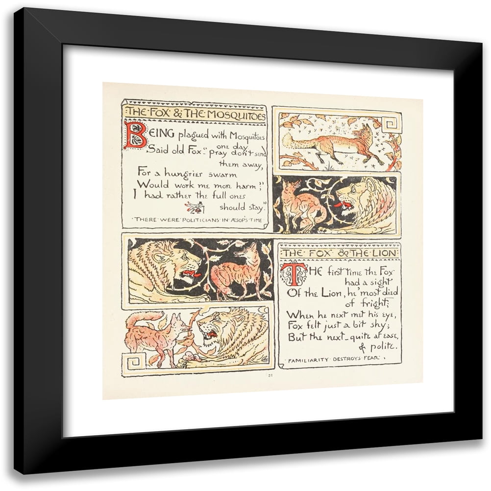 Walter Crane 12x12 Black Modern Framed Museum Art Print Titled - The ...