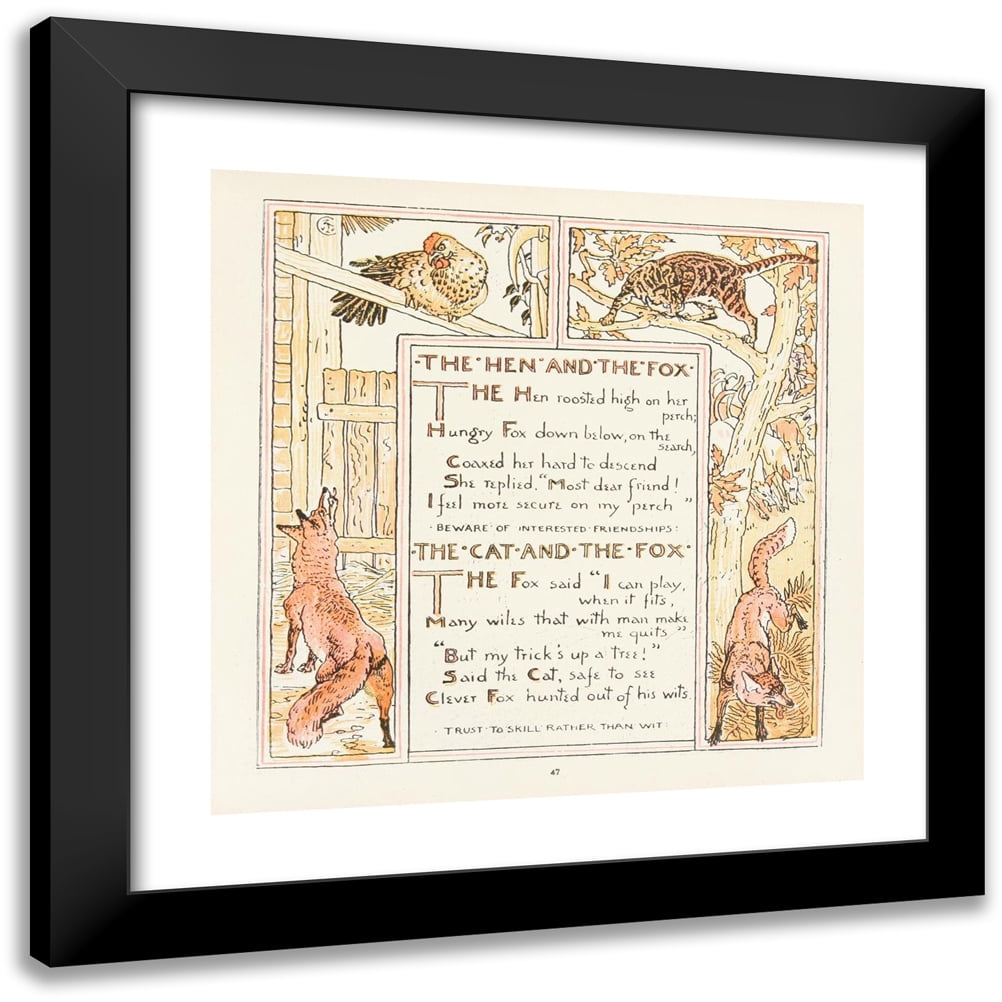 Walter Crane 12x12 Black Modern Framed Museum Art Print Titled - The ...