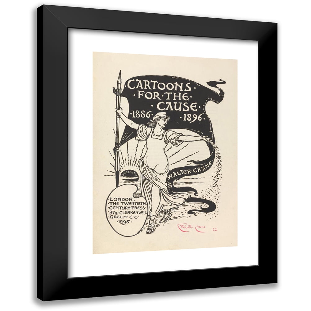 Walter Crane 14x18 Black Modern Framed Museum Art Print Titled ...