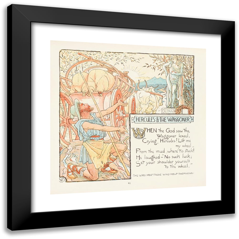 Walter Crane 15x15 Black Modern Framed Museum Art Print Titled ...