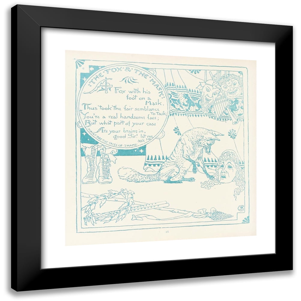 Walter Crane 20x20 Black Modern Framed Museum Art Print Titled - The ...