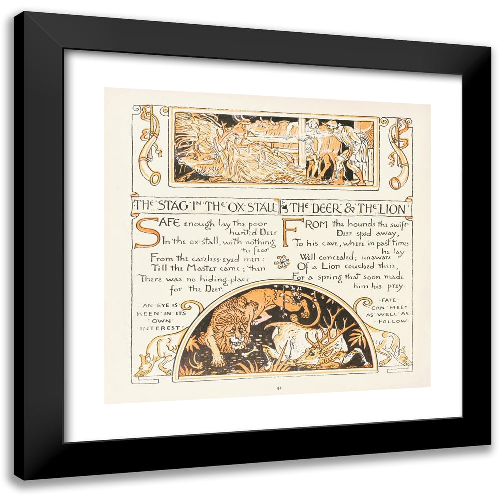 Walter Crane 20x20 Black Modern Framed Museum Art Print Titled - The ...