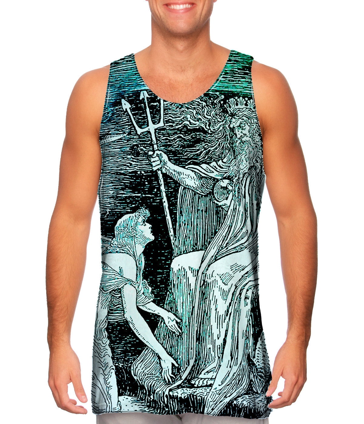 Walter Crane Mermaid Kneeling To Poseidon Tank Top - Walmart.com