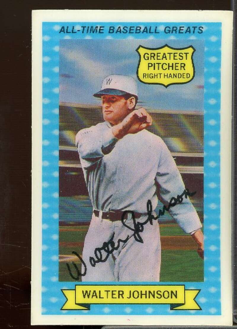 Walter Johnson Card 1972 Kellogg's ATG #1 - Walmart.com