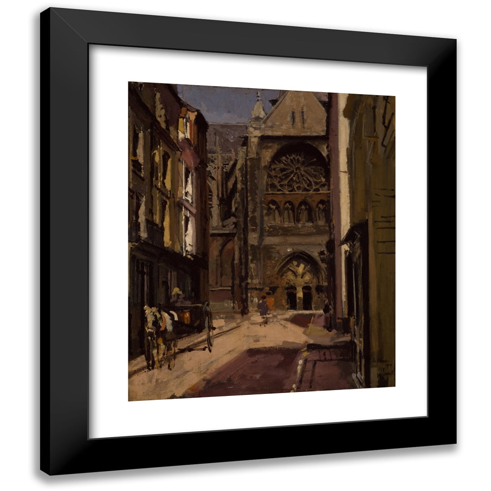 Walter Richard Sickert 12x14 Black Modern Framed Museum Art Print Titled - Rue Pecquet, Dieppe ...