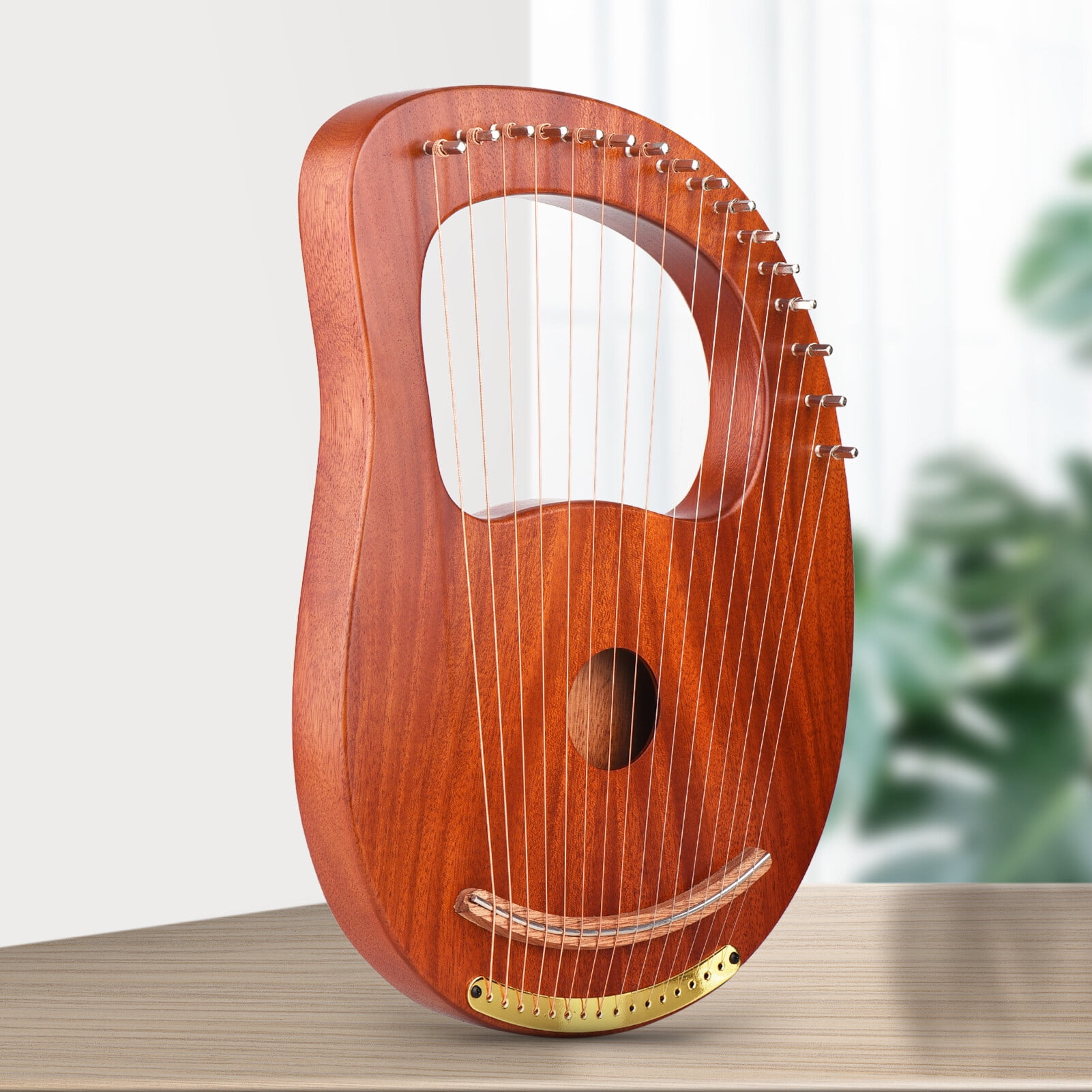 Walter.t WH-16 16-String Wooden Lyre Harp Metal Strings Solid Wood ...