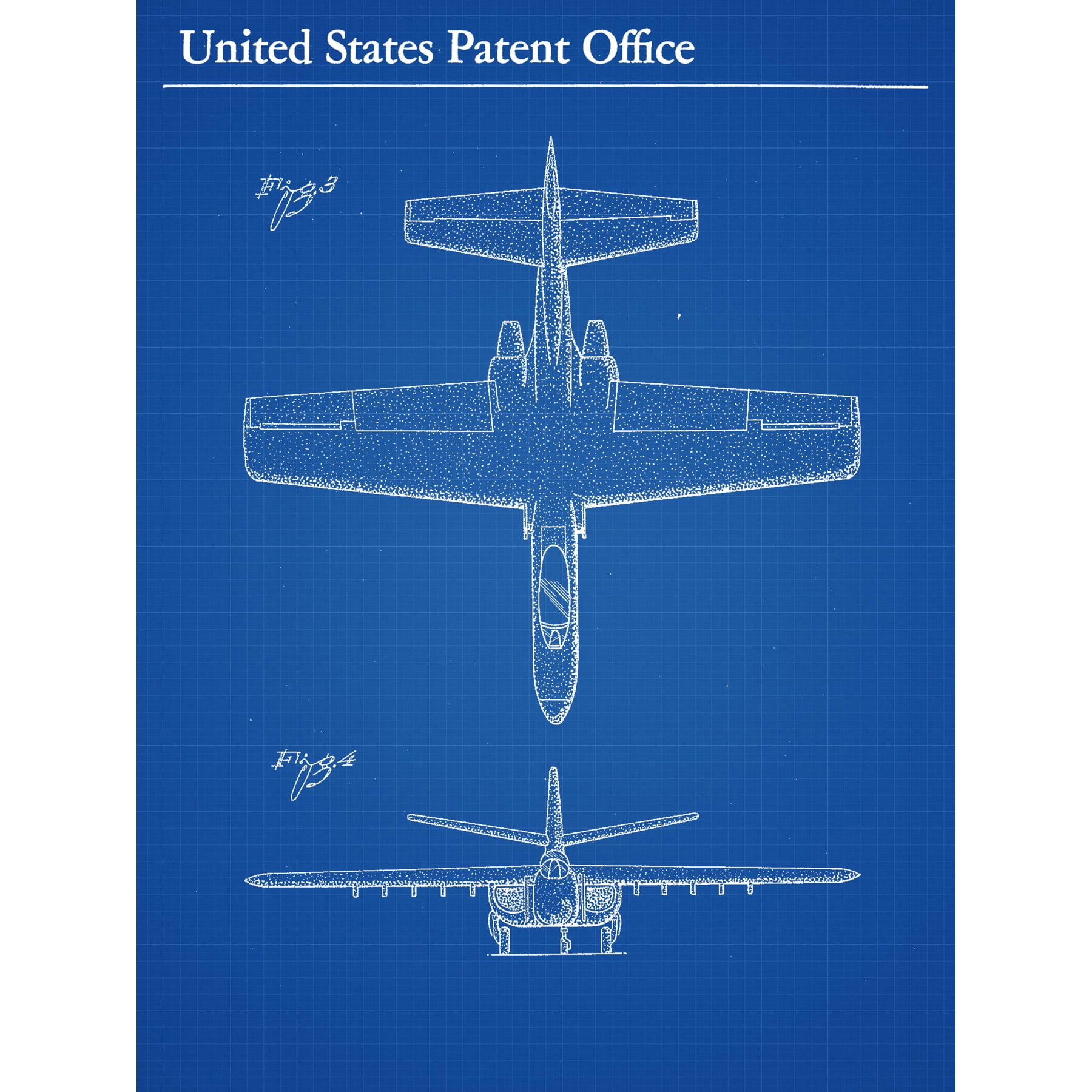 Walters Northrop Aircraft Plane 1973 YA-9 Top Patent Extra Large XL Wall Art Poster Print ...