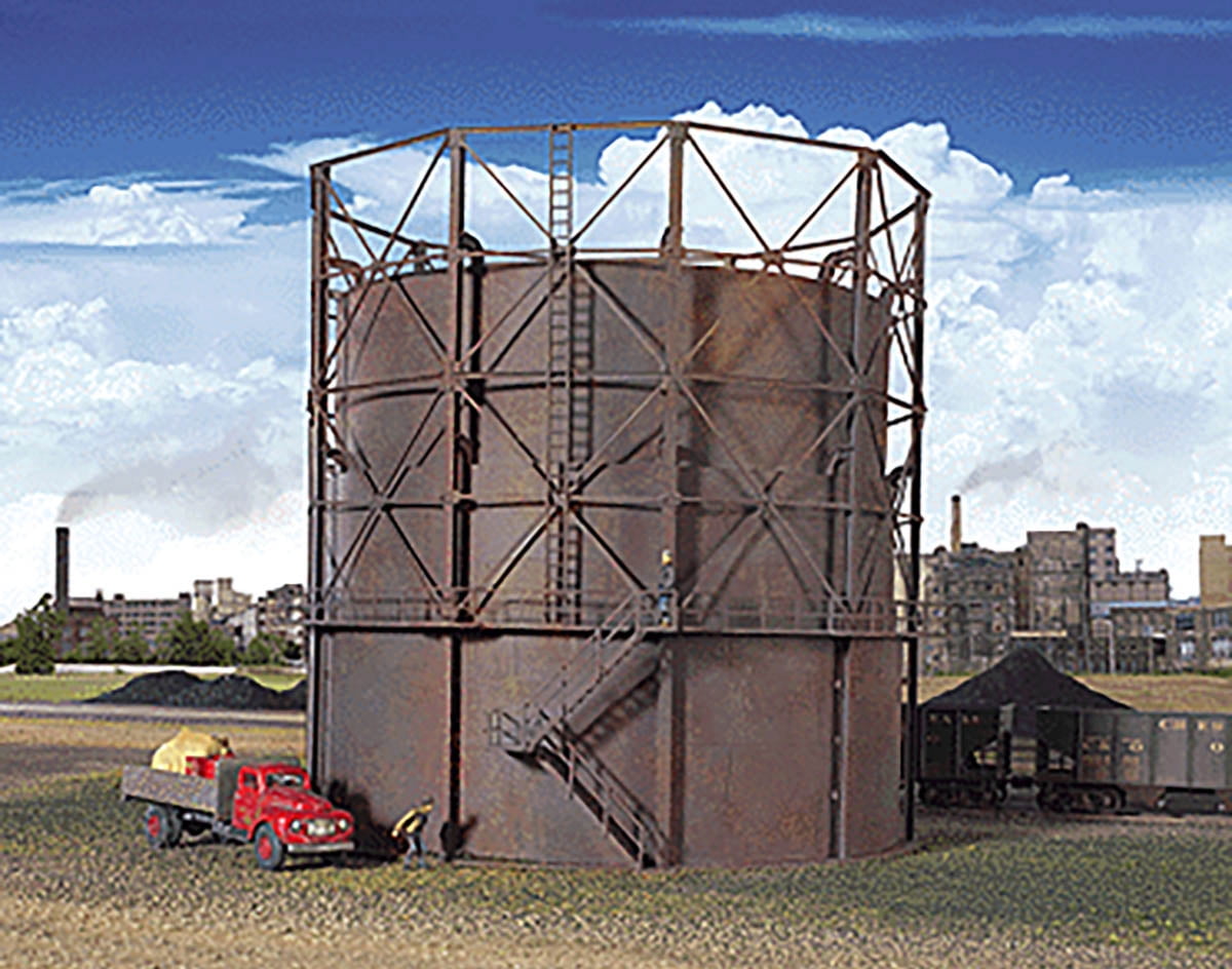 Walthers Cornerstone HO Scale Building/Structure Kit Gas Storage Tank w ...