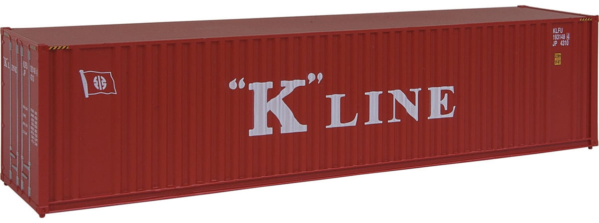 Walthers HO Scale 40' Hi-Cube Shipping Intermodal Container K-Line ...
