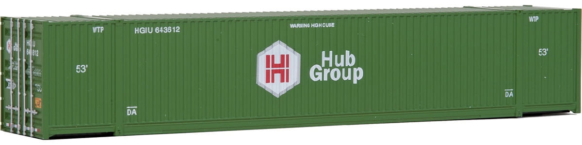 Walthers HO Scale 53' Singamas Corrugated-Side Container Hub Group ...