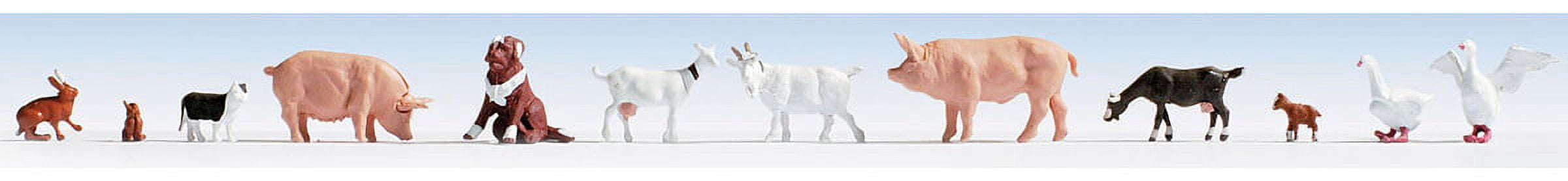 Walthers SceneMaster HO Scale People/Figures Farmhouse Animals (12-Pk ...