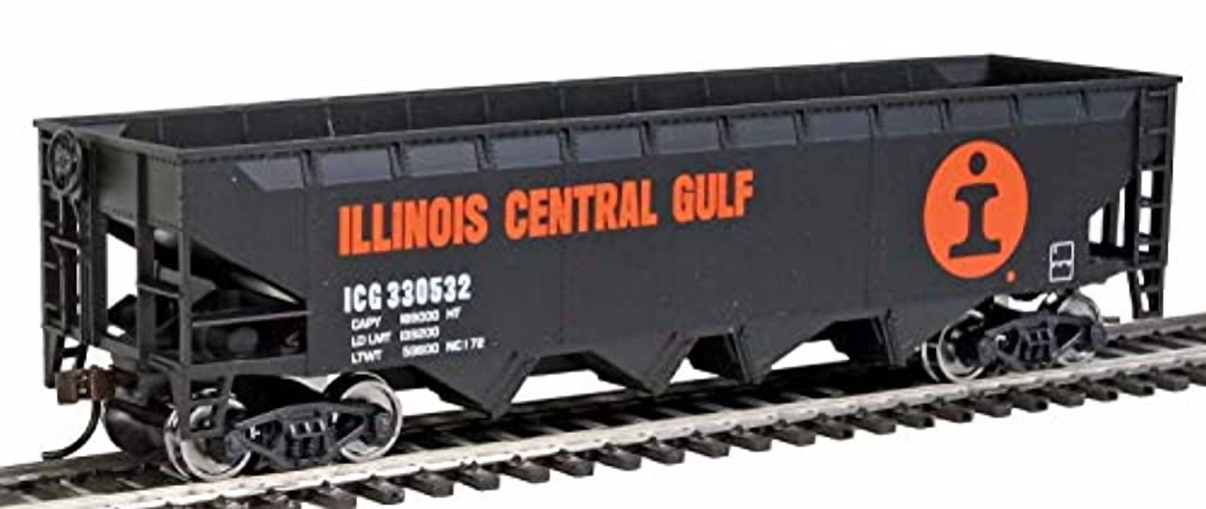 Walthers Trainline Offset Hopper Ready to Run Illinois Central Orange ...