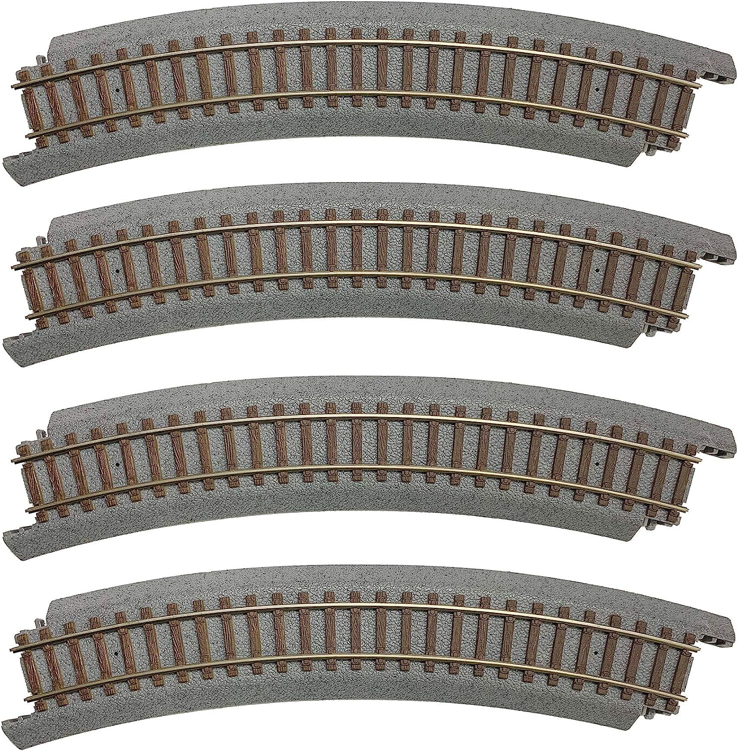 Walthers Trainline HO Scale Power-Loc Track/Gray Roadbed 18in Radius ...