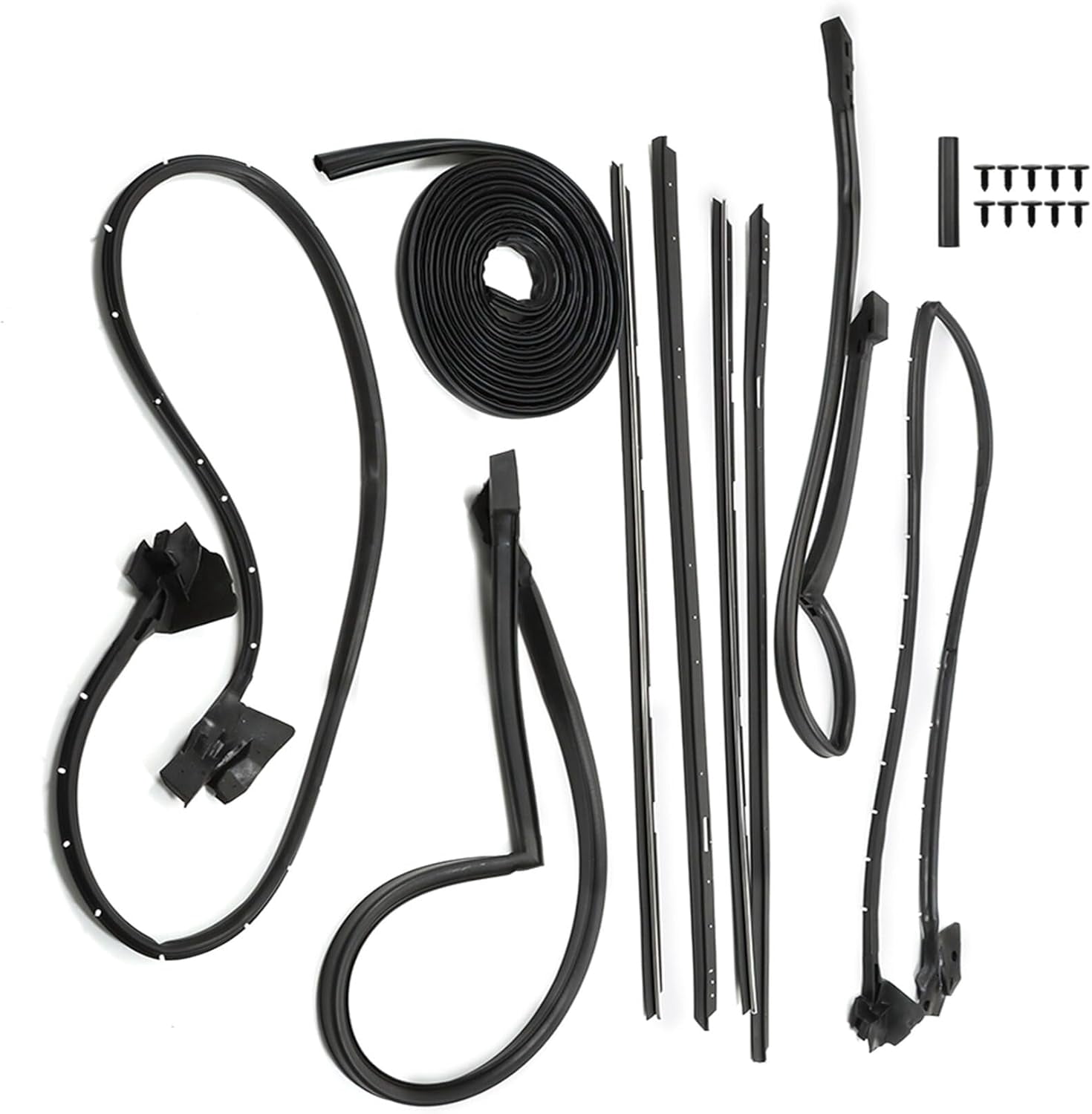 Waltyotur Door Trunk Window Roof Rail Seal Weatherstripping Kit 9PCS ...