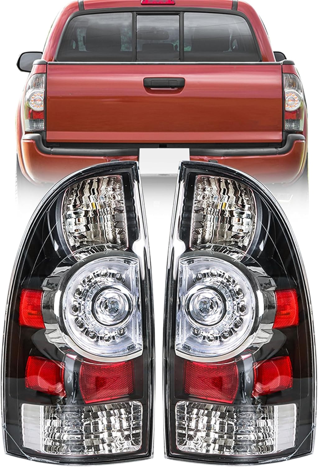 Waltyotur LH RH Left and Right Side Tail Lights Replacement for Toyota ...