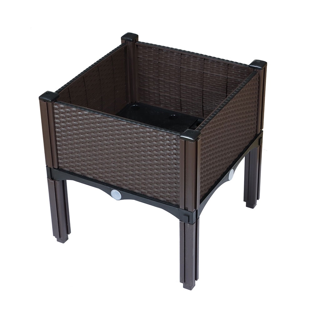 Waltyotur Outdoor Elevated Raised Garden Bed Vegetable Flower Planter ...