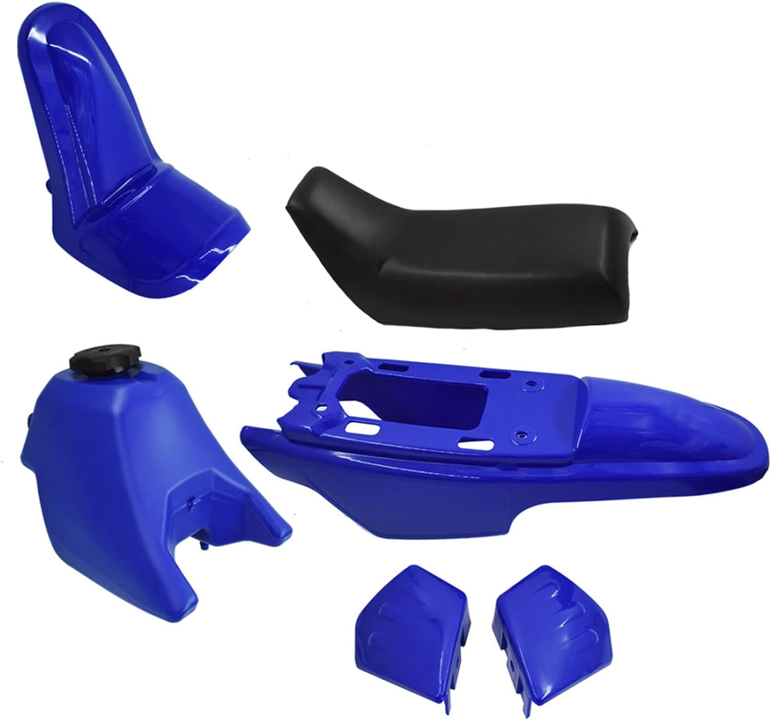 Waltyotur Plastic Fender Body Blue Fairing Gas Tank Kit w/Seat ...