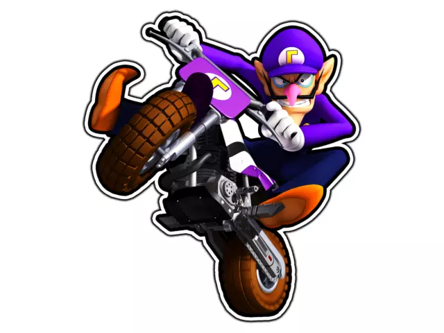 Waluigi Mario Kart Waterproof Sticker Phone Decal Water Bottle Stickers ...