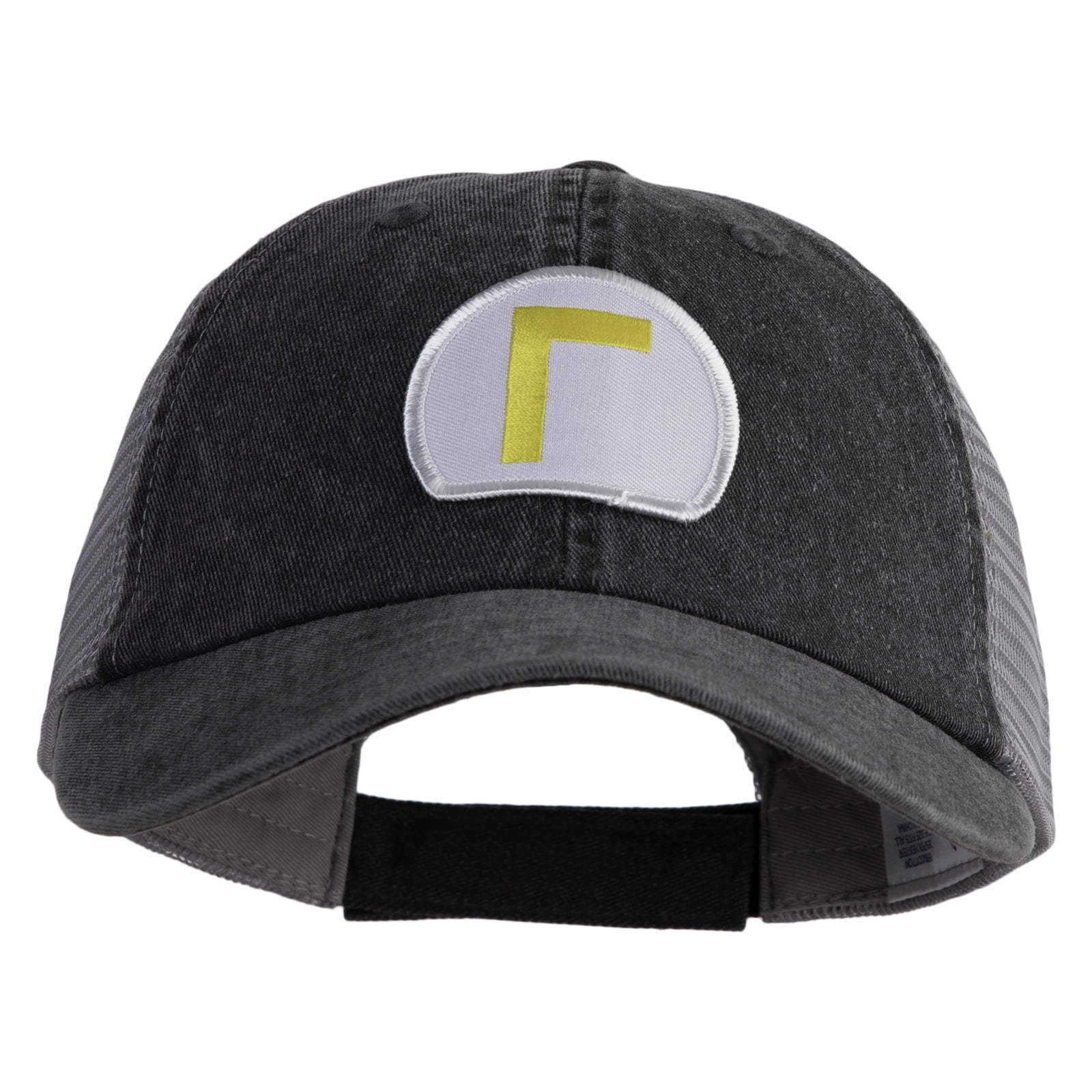 Waluigi Patched Washed Pigment Dyed Twill Trucker Cap - Black Grey OSFM ...
