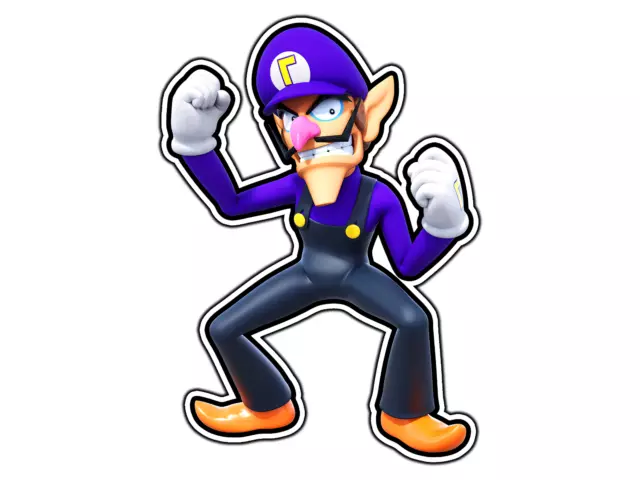 Waluigi Super Mario Party Waterproof Sticker Phone Decal Water Bottle ...