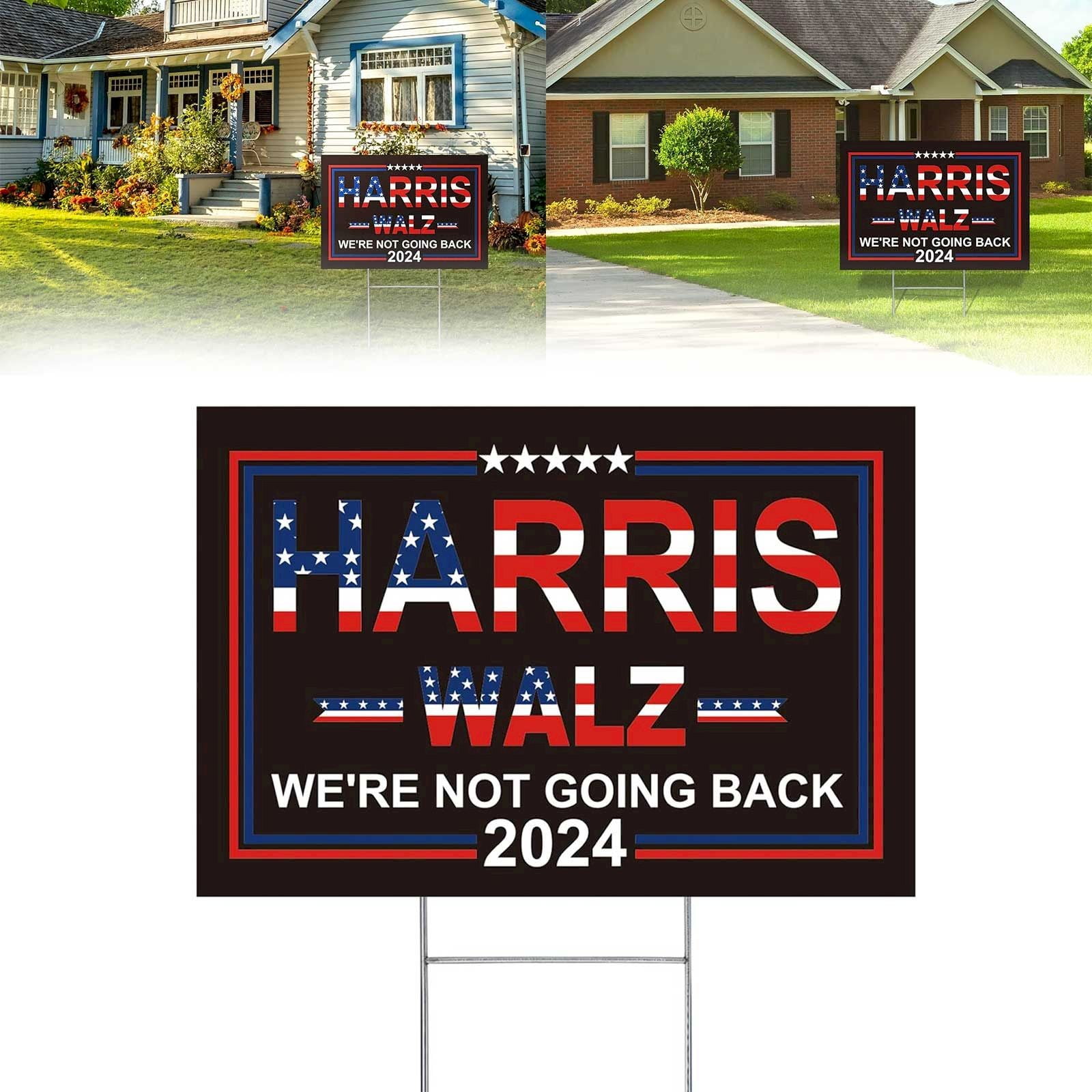 Walz 2024 Yard Sign – Double Yard Sign 18x12 Inches with H Stake ...