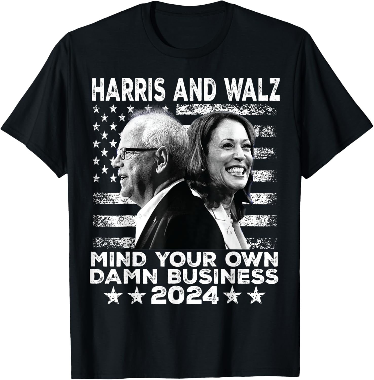 Walz Waltz 2024 Mind Your Own Damn Business T-Shirt - Walmart.com