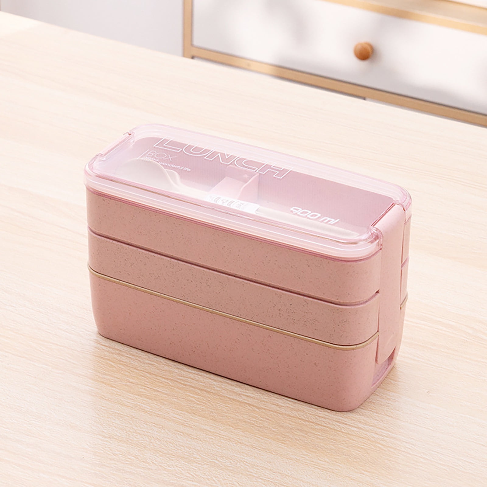 Infidev Adult Bento Box Multi Layered Lunch Box with Forks, Spoons ...