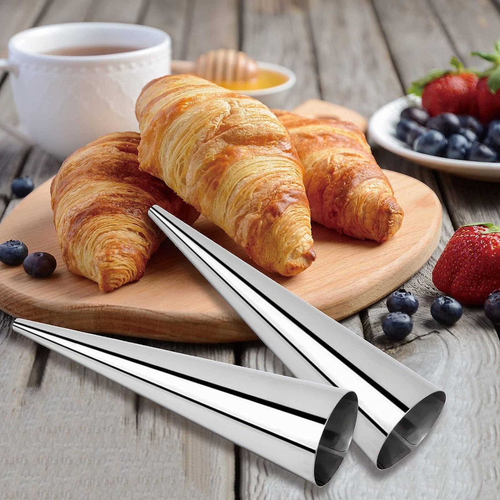 Wamans Cream Horn Model Stainless Steel Roll Flared Danish Croissant ...