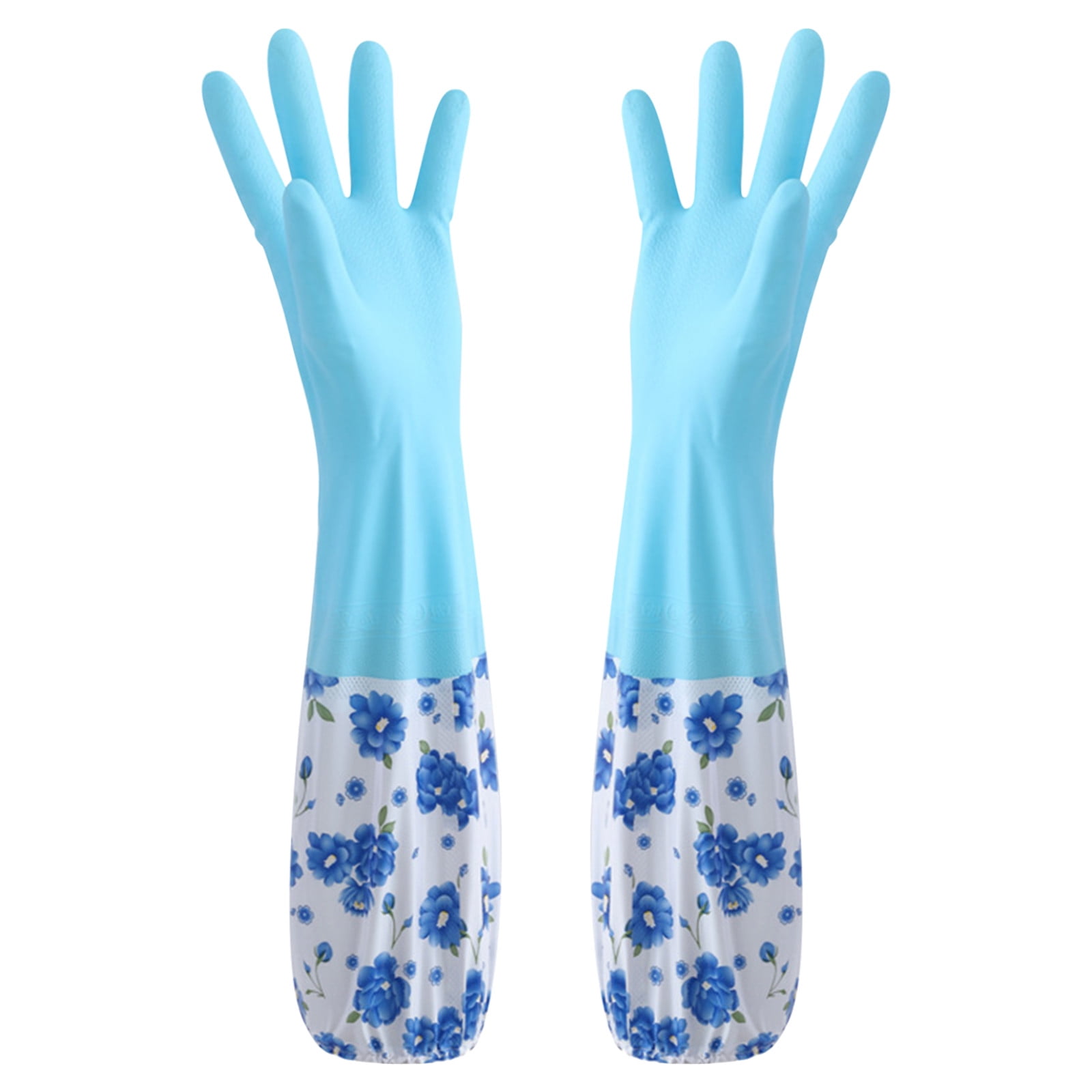 Wamans Dishwashing Cleaning Gloves, 1 Pair Reusable Rubber Gloves Pvc ...
