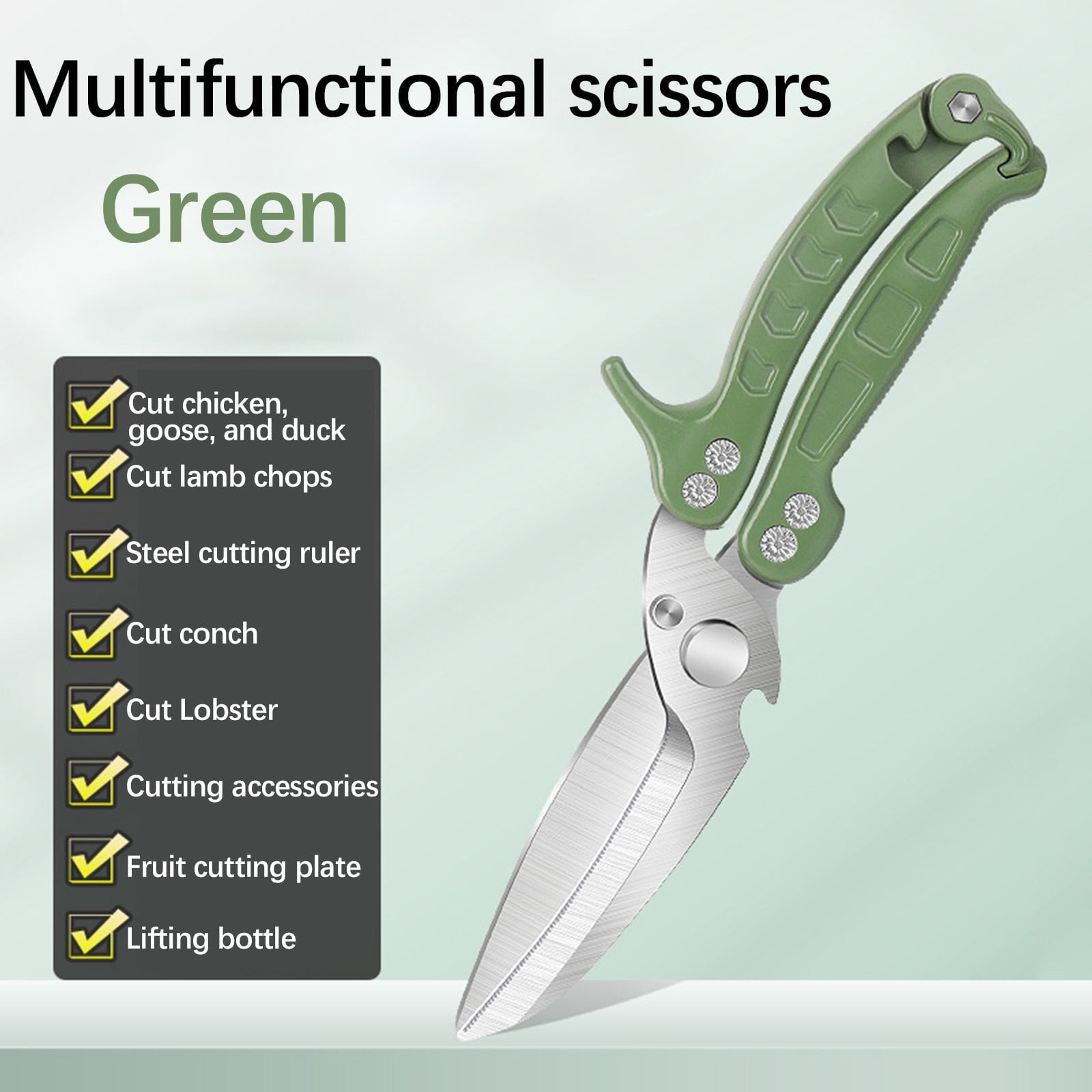 Wamans Kitchen Strong Shear Aluminum Alloy Handle Detachable ...