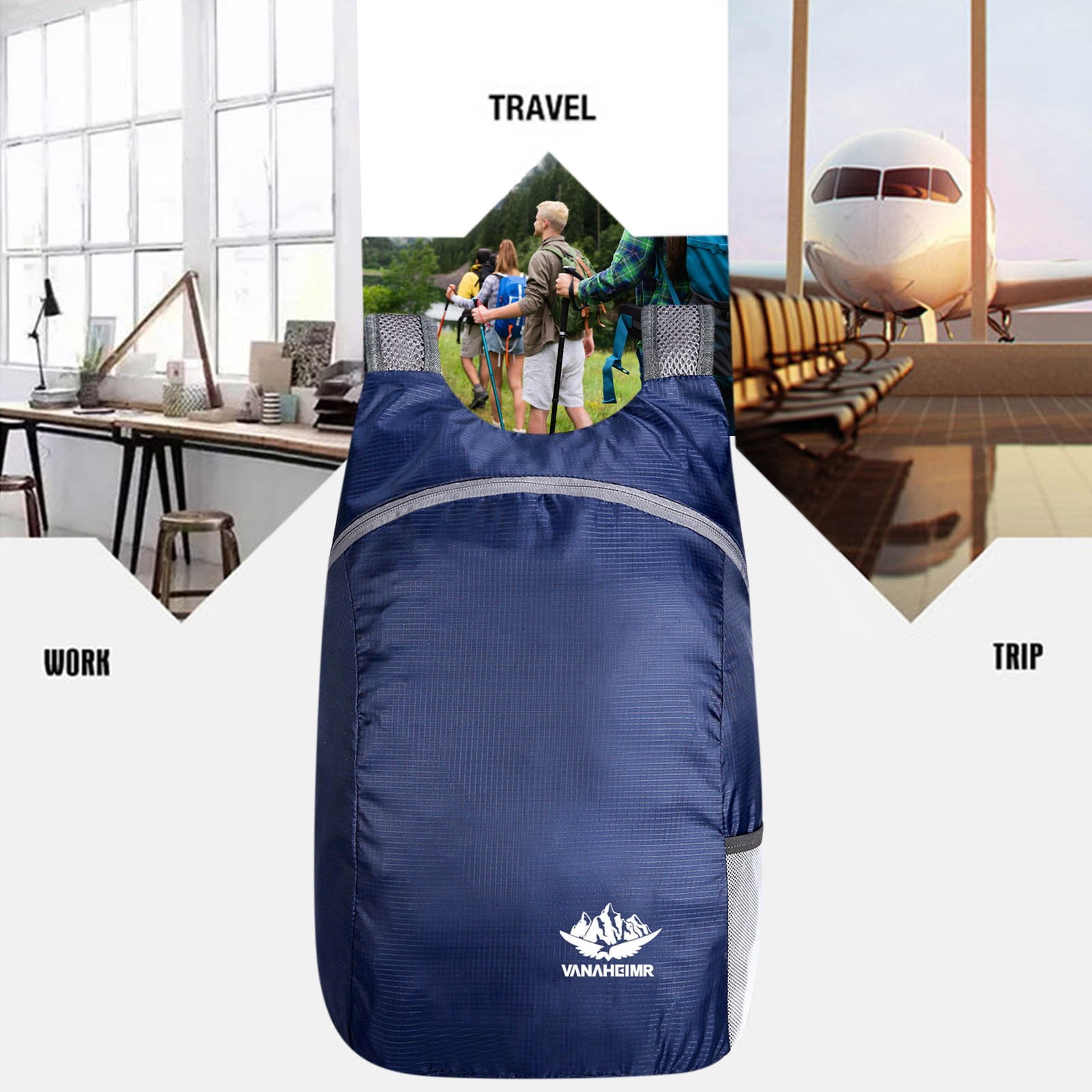 Wamans Lightweight Packable Backpack - Foldable Hiking Backpacks Water ...