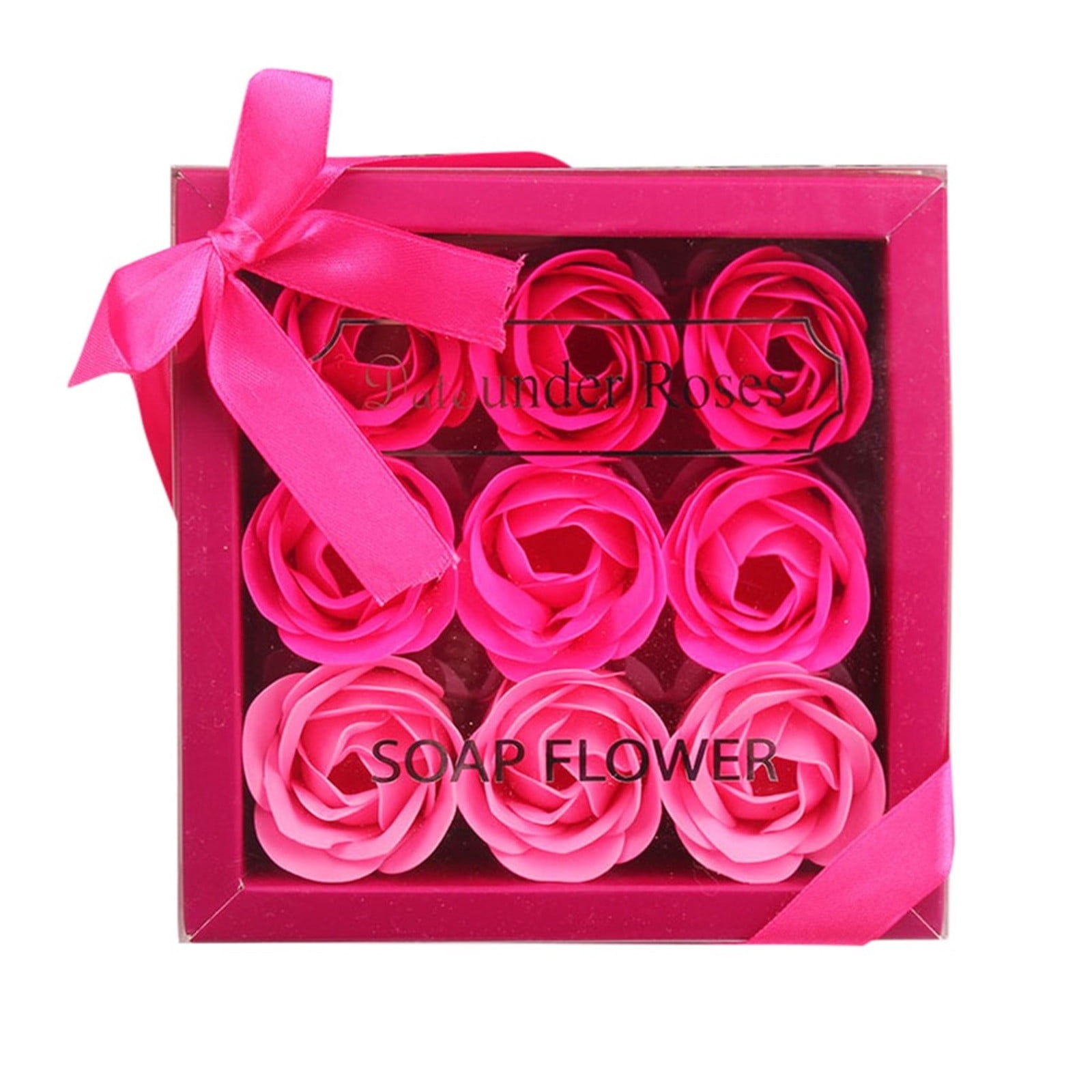 Wamans Roses Forever Flowers in Heart Shape Box 9 Pcs Hand-made ...