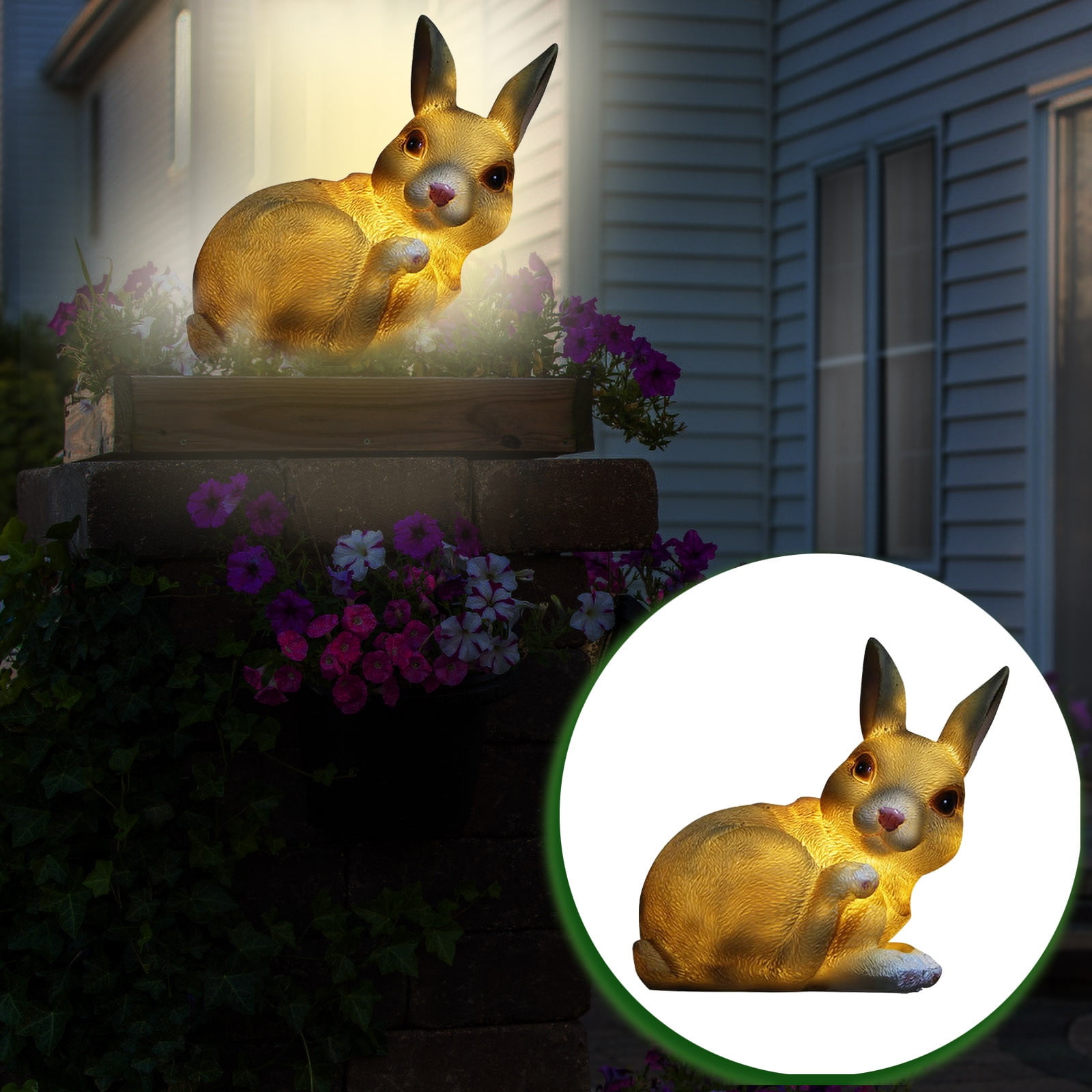 Wamans Solar Garden Decorations Statue Solar Power Garden Lights ...