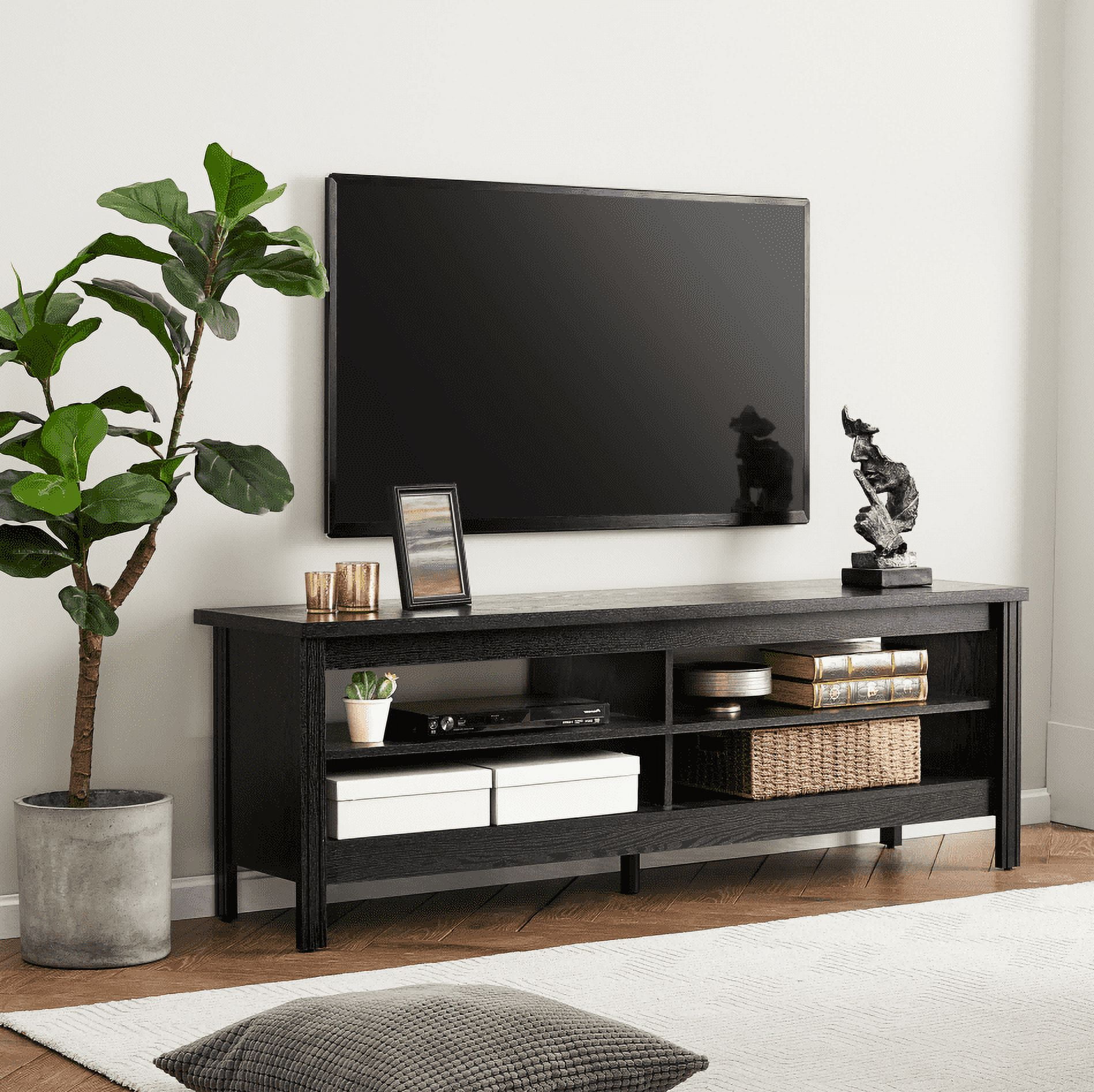 Wampat TV Stand for TVs up to 65", Black - Walmart.com