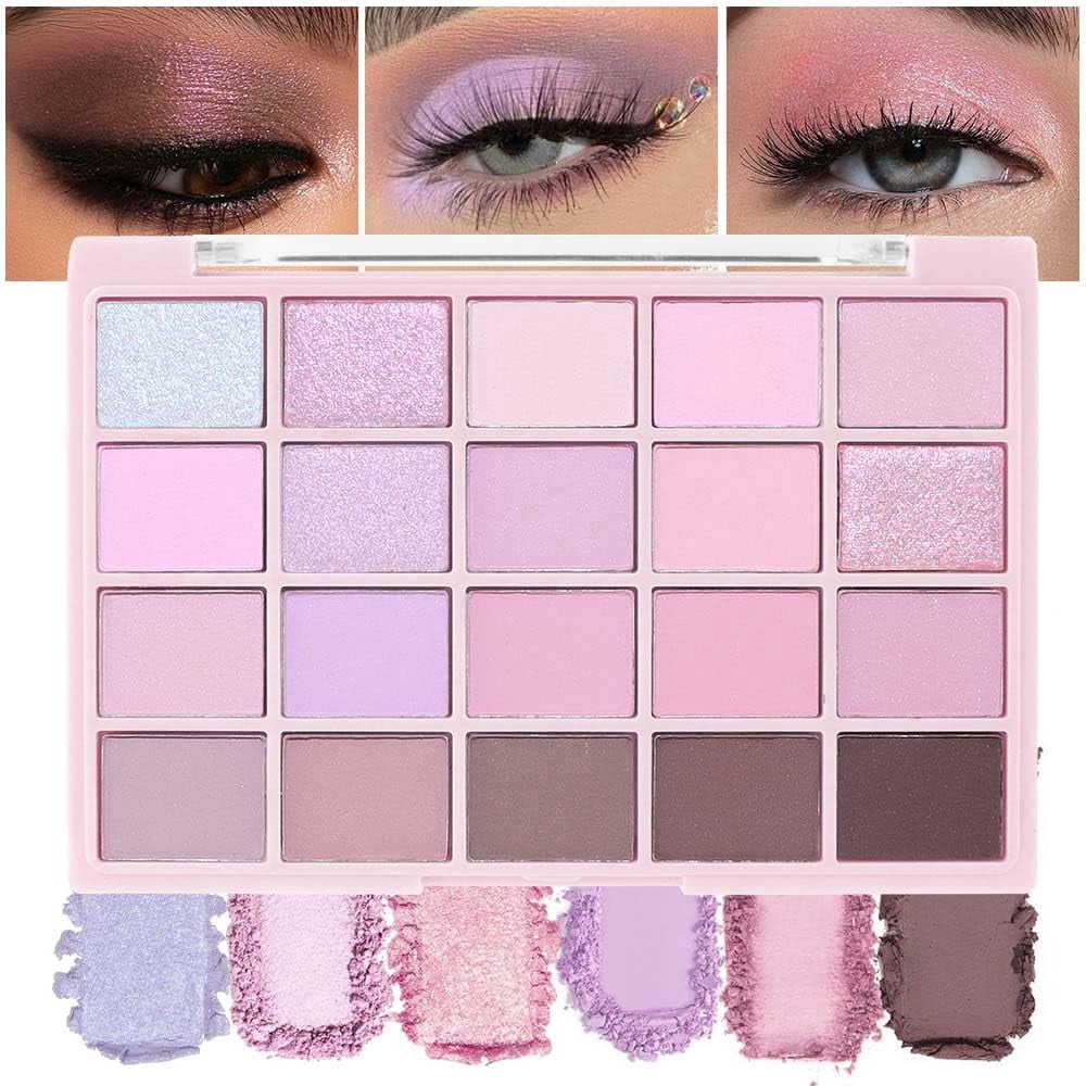WanTuoluo 20 Nude Brown Pink Matte Shimmer Eyeshadow Palette for Eye ...