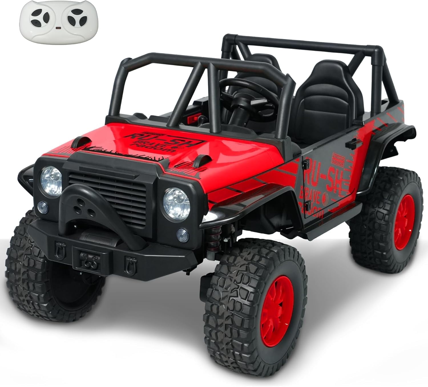 Wanan 24V 5AH 2 Seater Battery Powered Wheels for Kids, 4WD Kids ...