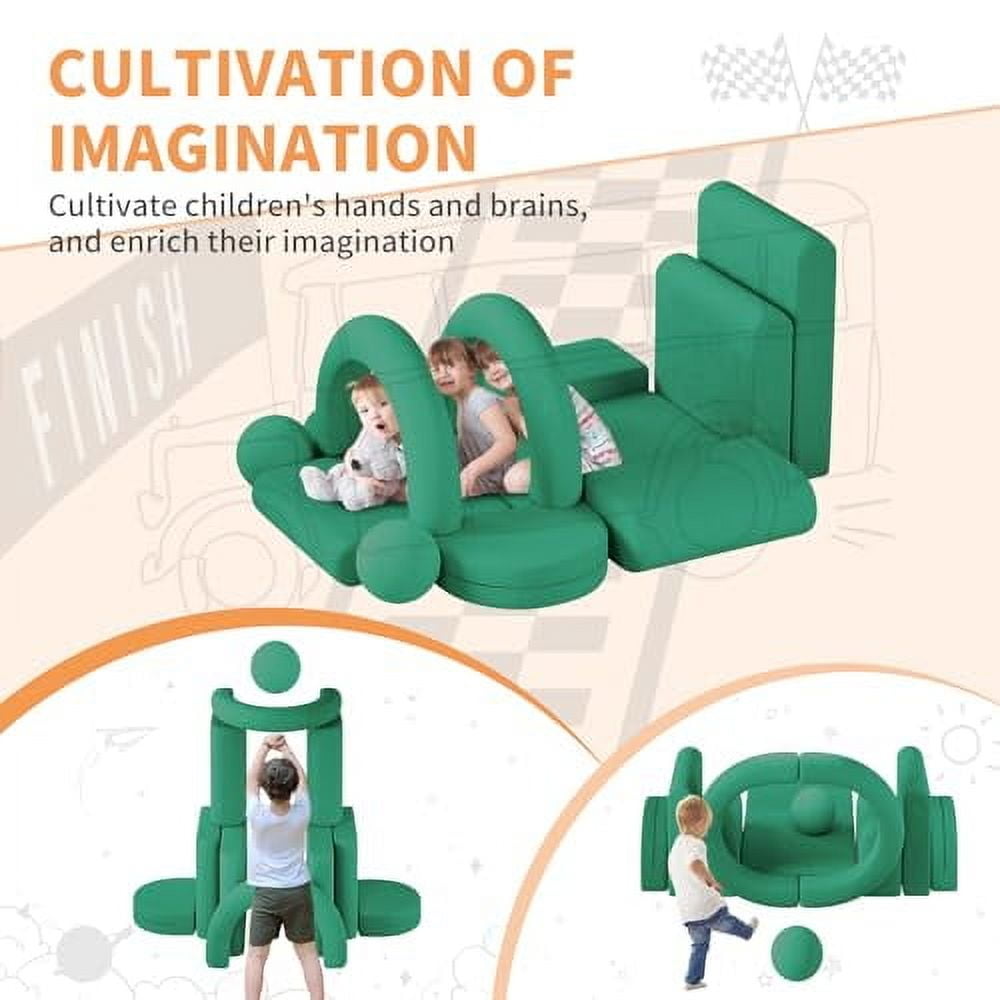 Wanan Modular Kids Play Couch - 12PCS With Balls and Tunnel for ...