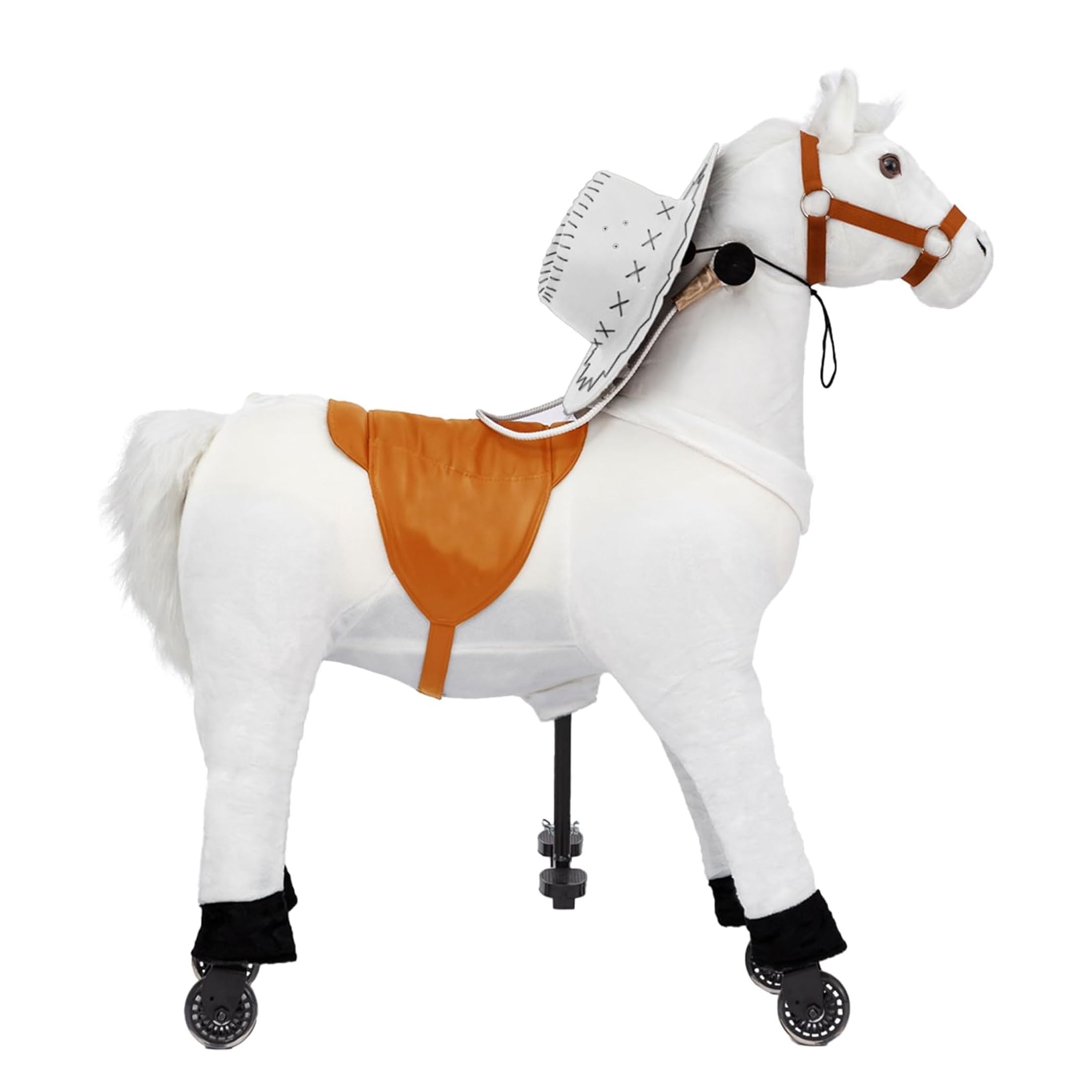 Wanan Ride on Horse for Kids with Reins and Cowboy Hat, Riding Horse ...
