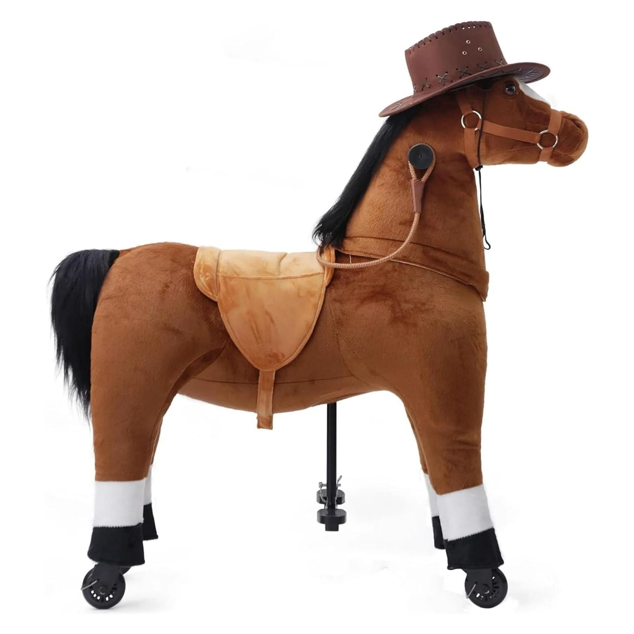Wanan Ride on Horse for Kids with Reins and Cowboy Hat, Riding Horse ...