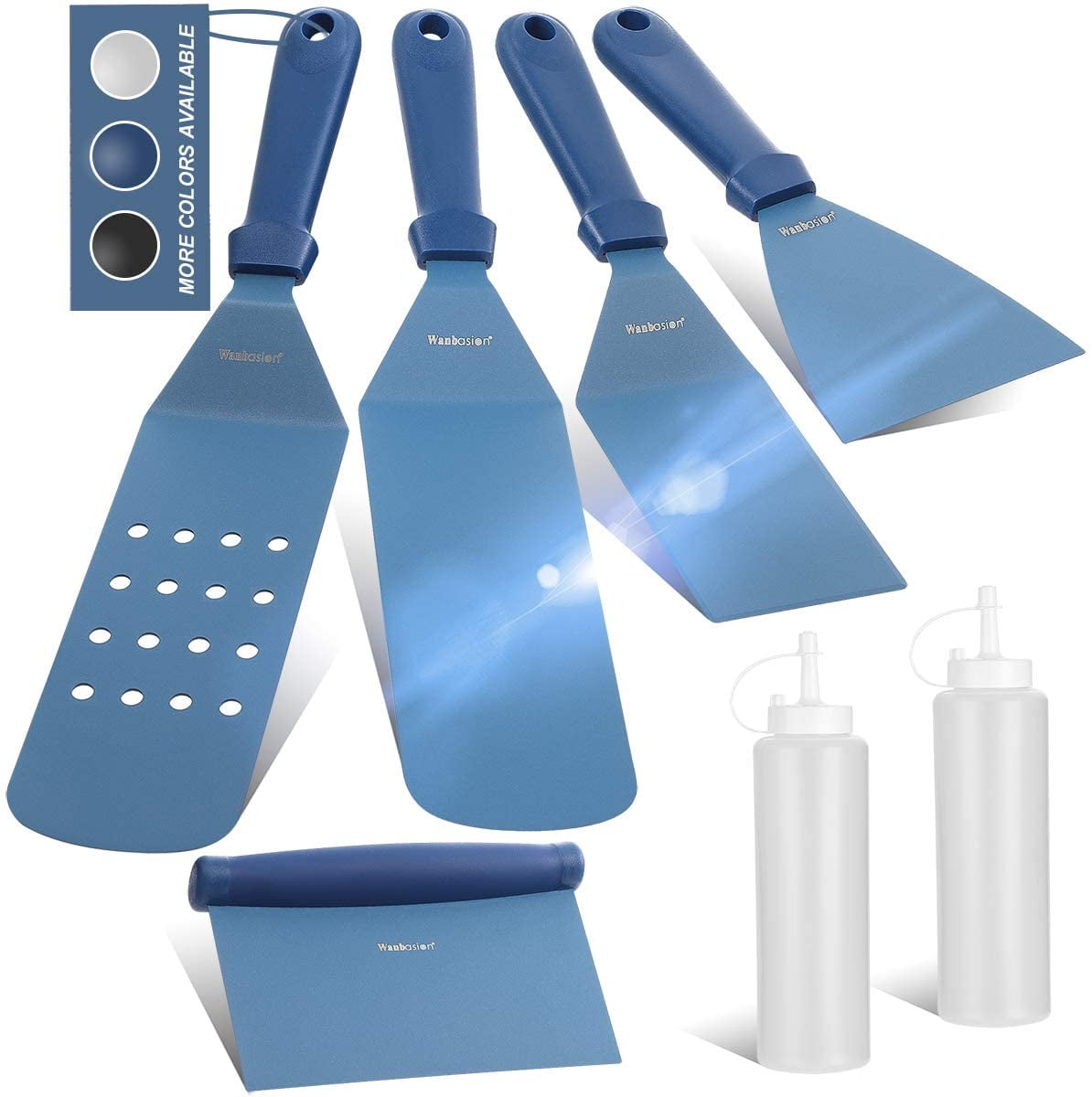 Wanbasion Blue BBQ Griddle Accessories Set, Flat Top Griddle ...