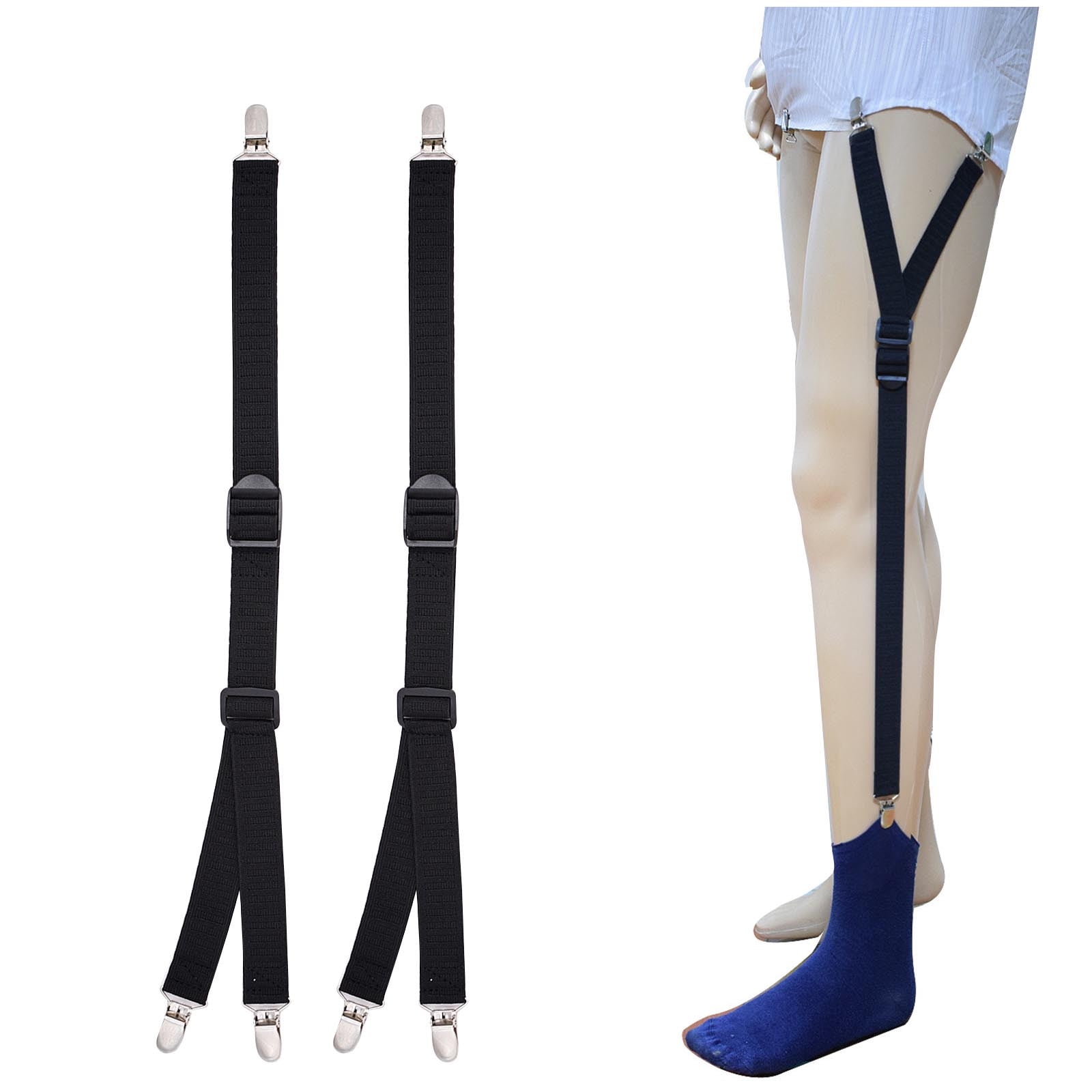 Wancir 2 Pairs Shirt Stays For Men, Shirt Stays For Men Police ...