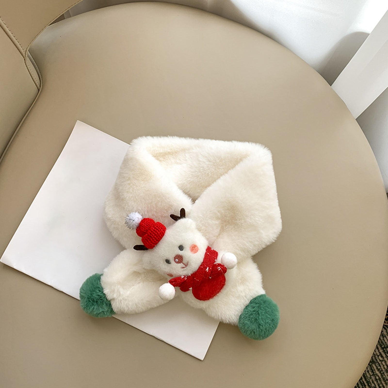 Wancir 2024 Kid Fashion Scarf for Girls ＆ Boys Plush Warm Scarf Cute ...