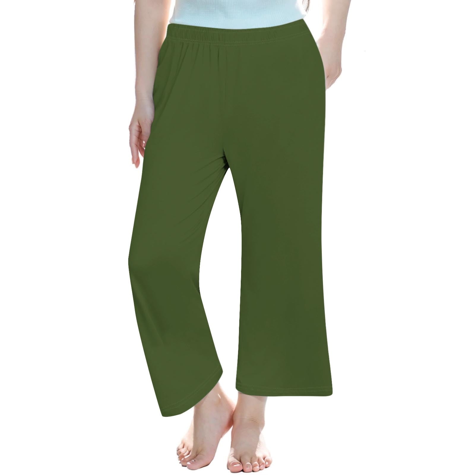 Wancir 2025 Spring Girls Wide Leg Yoga Pants Elastic High Waist ...