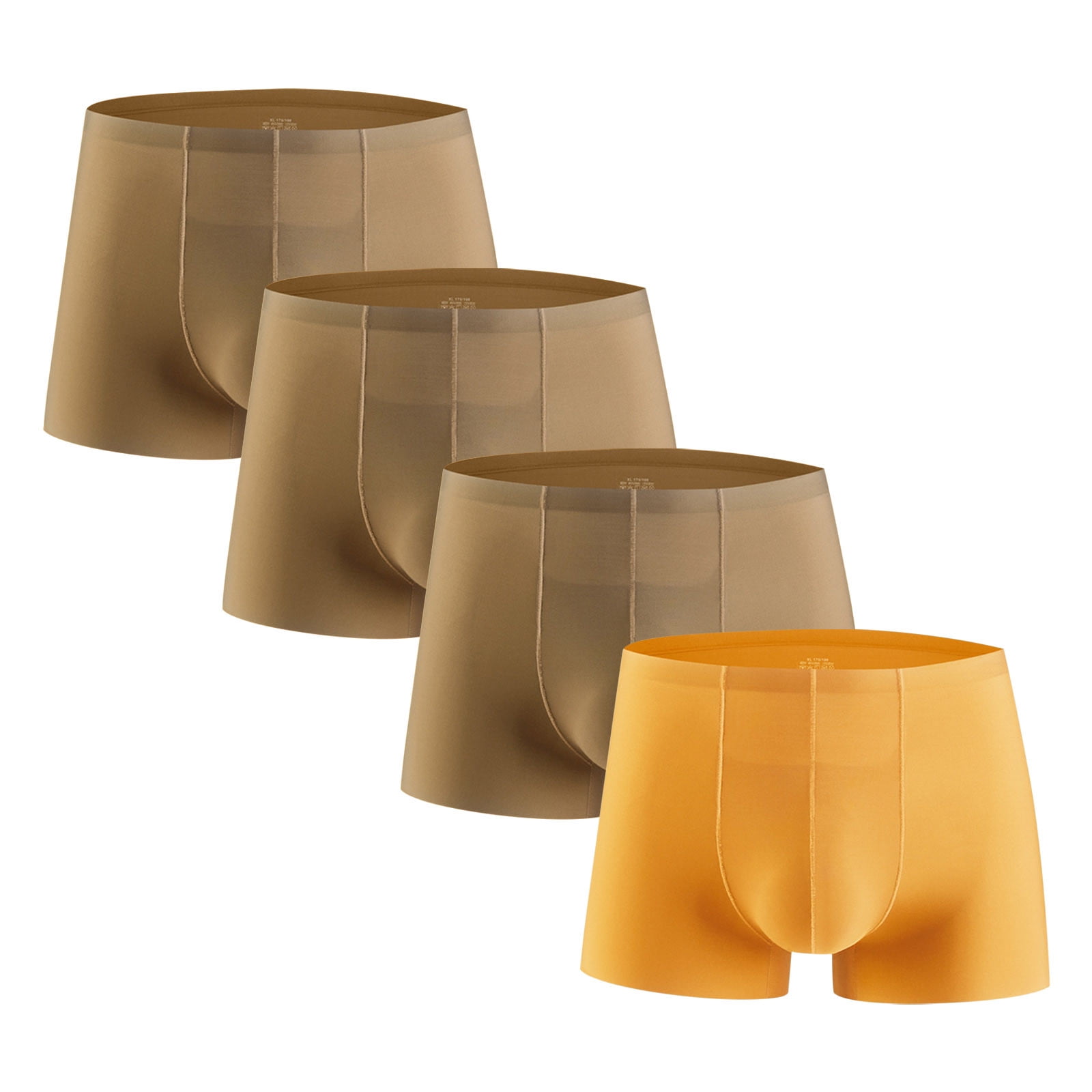 Wancir 4 pack Mens Underwear Trunks for Man Soft Waistband Open-fly No ...