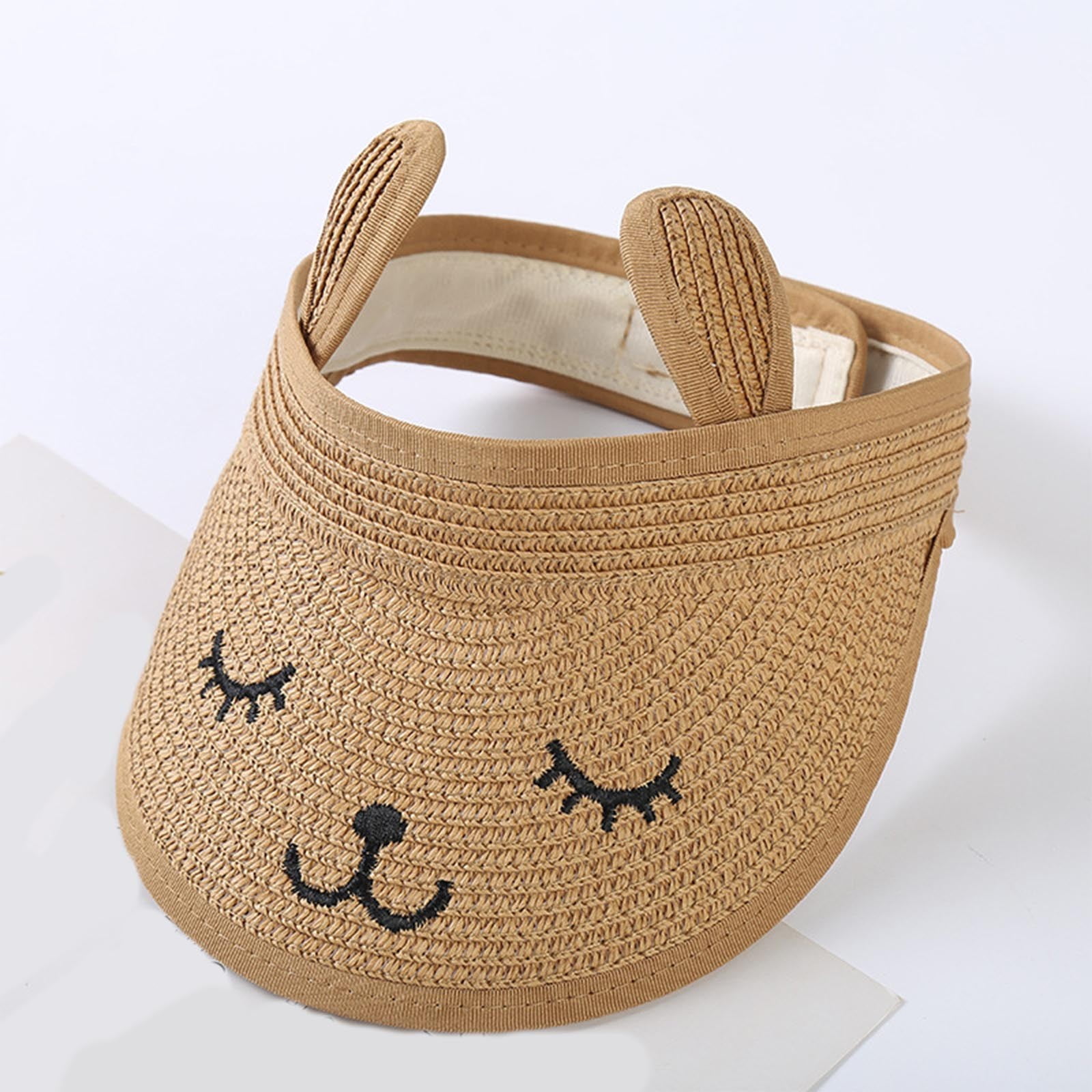 Wancir Baby Roll-up Straw Visor Hat Sun Hat, Kid Toddler Wide Brim Cute ...