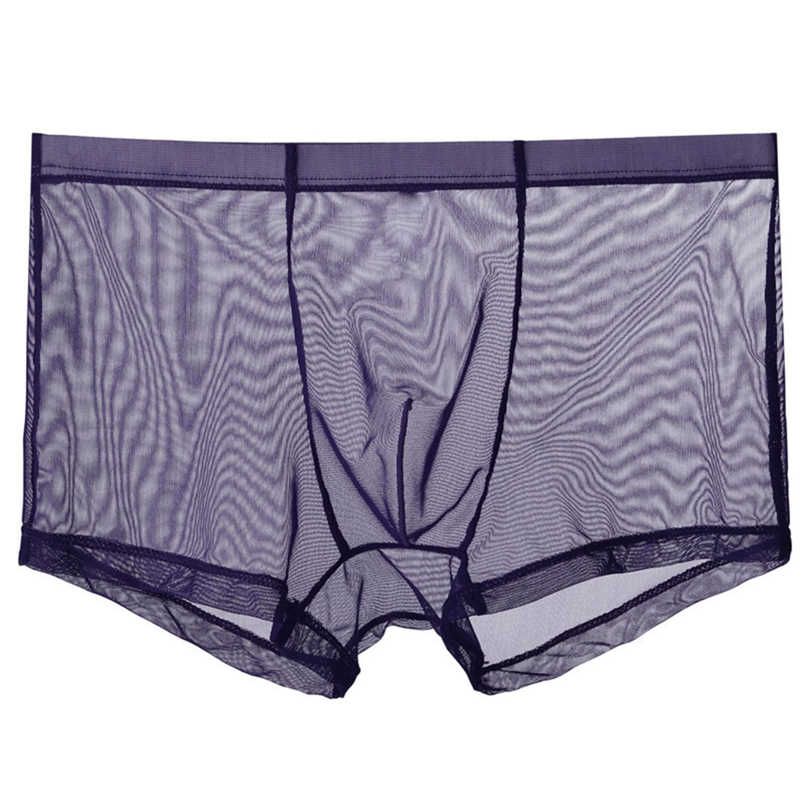 Wancir Breathable Ice Silk Men's Boxer Briefs See-Through Underwear ...