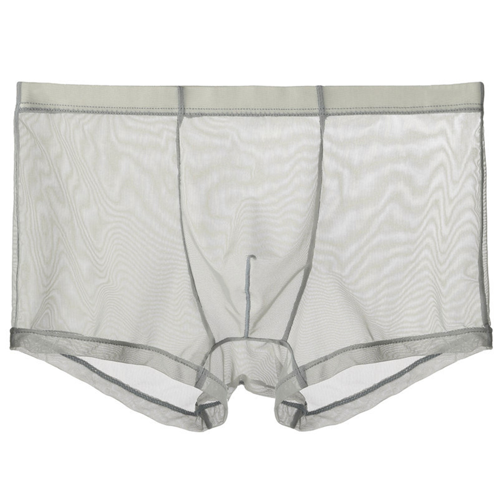 Wancir Breathable Ice Silk Men's Boxer Briefs See-Through Underwear ...